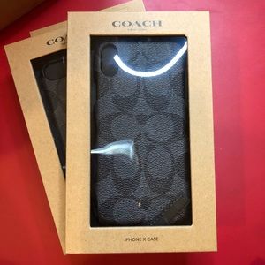 Coach | Accessories | Coach Black Signature Canvas Phone Case | Poshmark